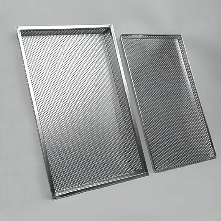 Punch Hole Perforated Tray Food Grade 304 316 Stainless Steel Aluminium ...