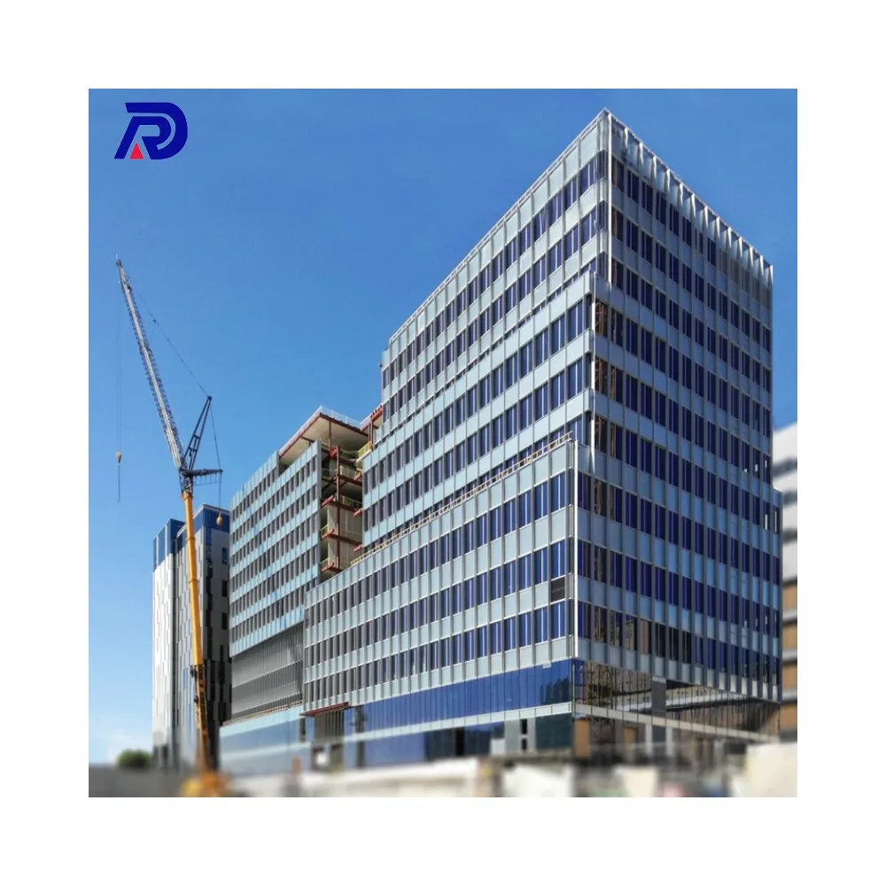 Large Prefabricated Light Steel Frame Office Building Prefab Metal ...