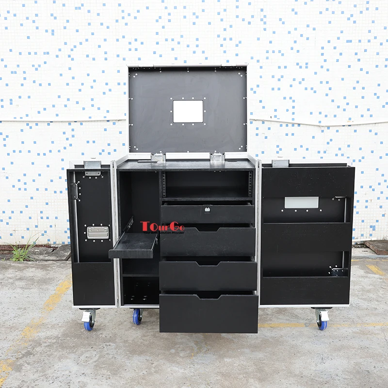 5 Drawers Tool Flight Case with 3U Rack Space & Power - Portable Aluminum Storage Solution for ...