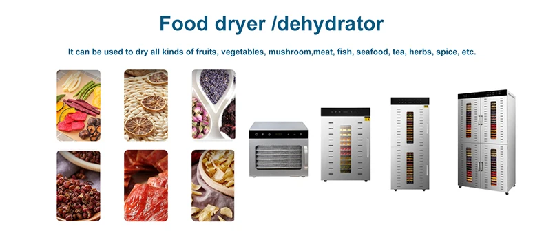 32 48 Layer 80 96 Trays Commercial Food Dehydrator for Fruit and Vegetable Dryer Industrial ...