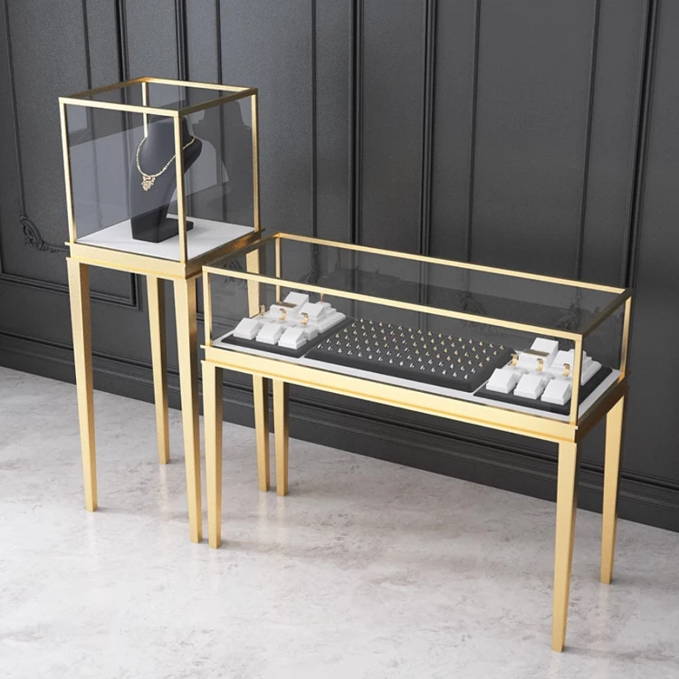 Luxury Shopping Mall Kiosks Custom Glass Display Cases Jewelry Display ...