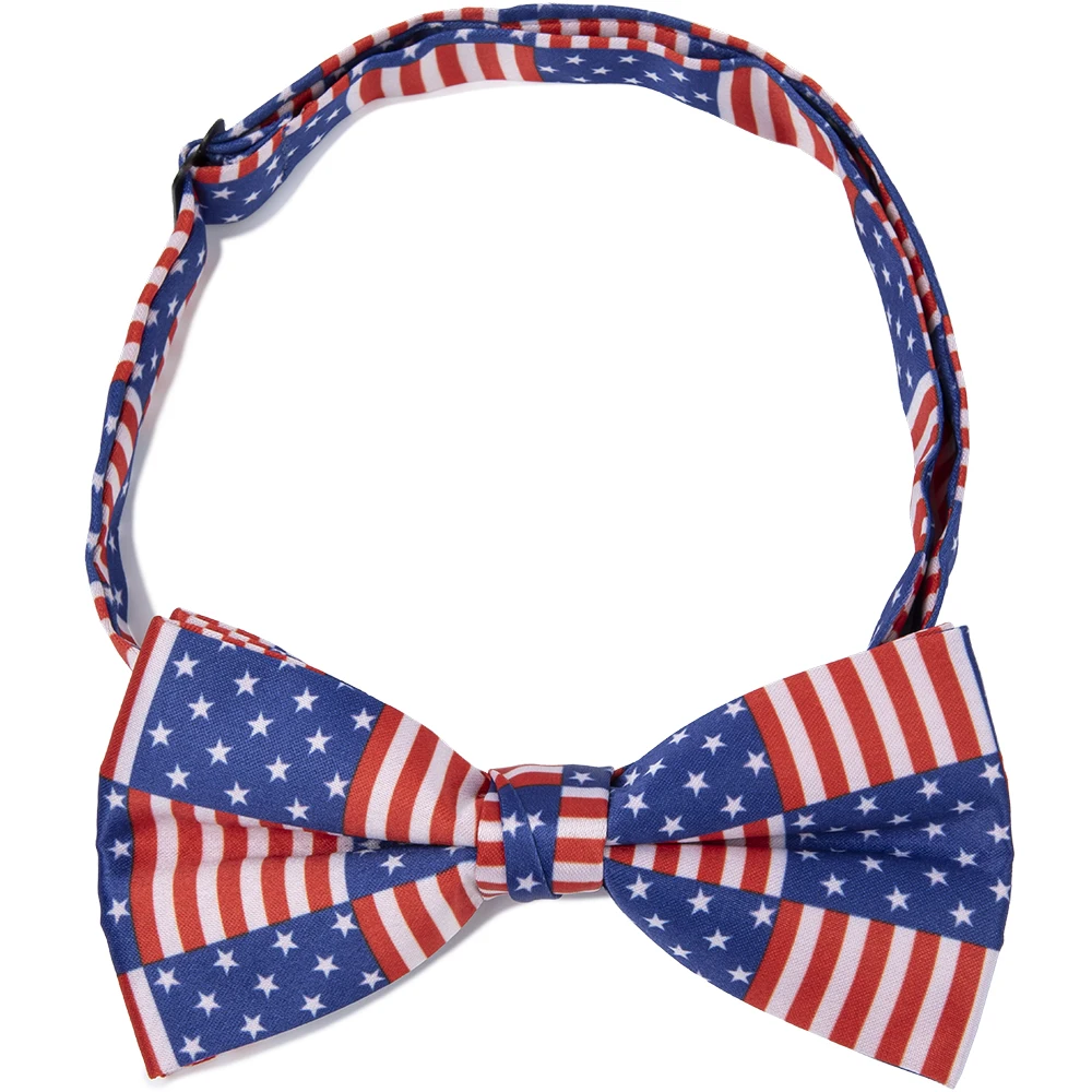 Geometric Square American Flag Necktie USA Flag US Patriotic Neck Tie ...