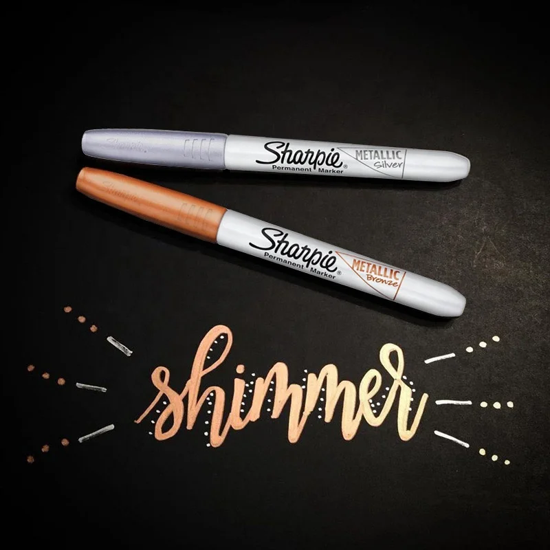 Sharpie Silver Golden Bronze Color Permanent Marker Pen With Fine Tip ...