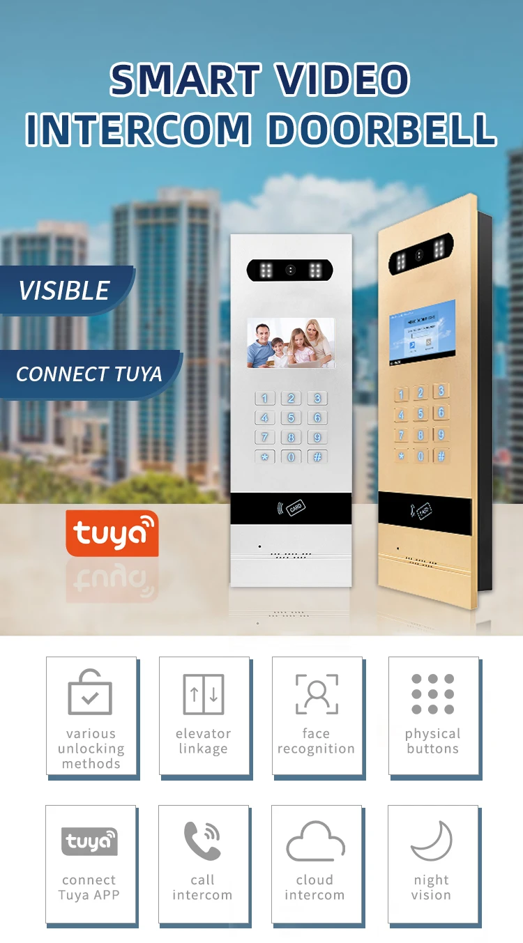 Tuya Video Doorbell Intercom for Home Multi Apartments Building ...