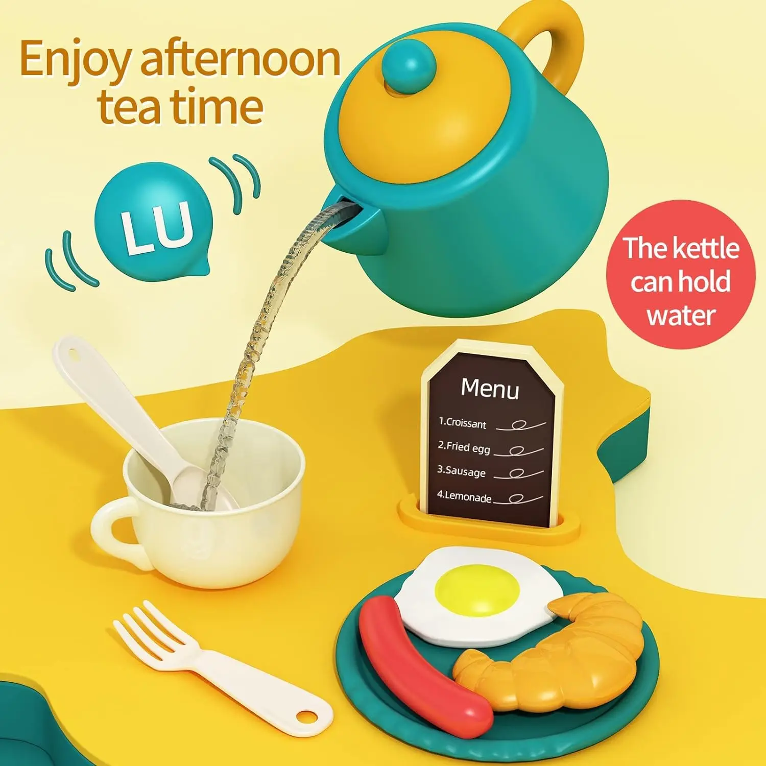 Microwave Oven Pretend Play Preschool Kitchen Accessories Teapots Toys ...