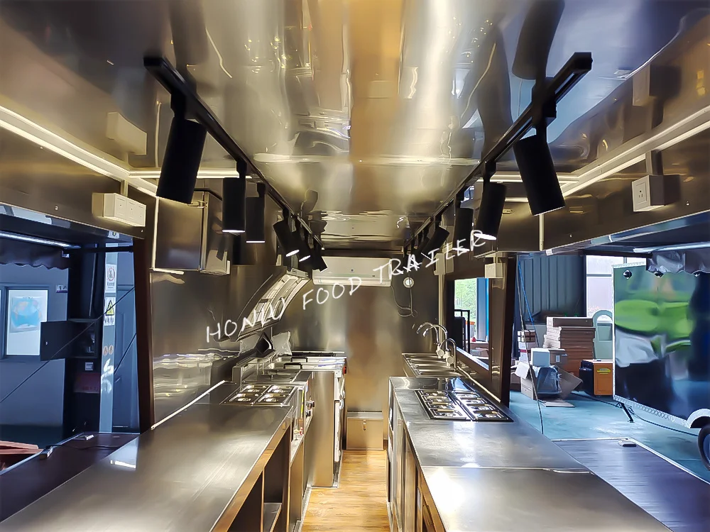 Street Mobile Double Decker Coffee Food Trailer for Sale