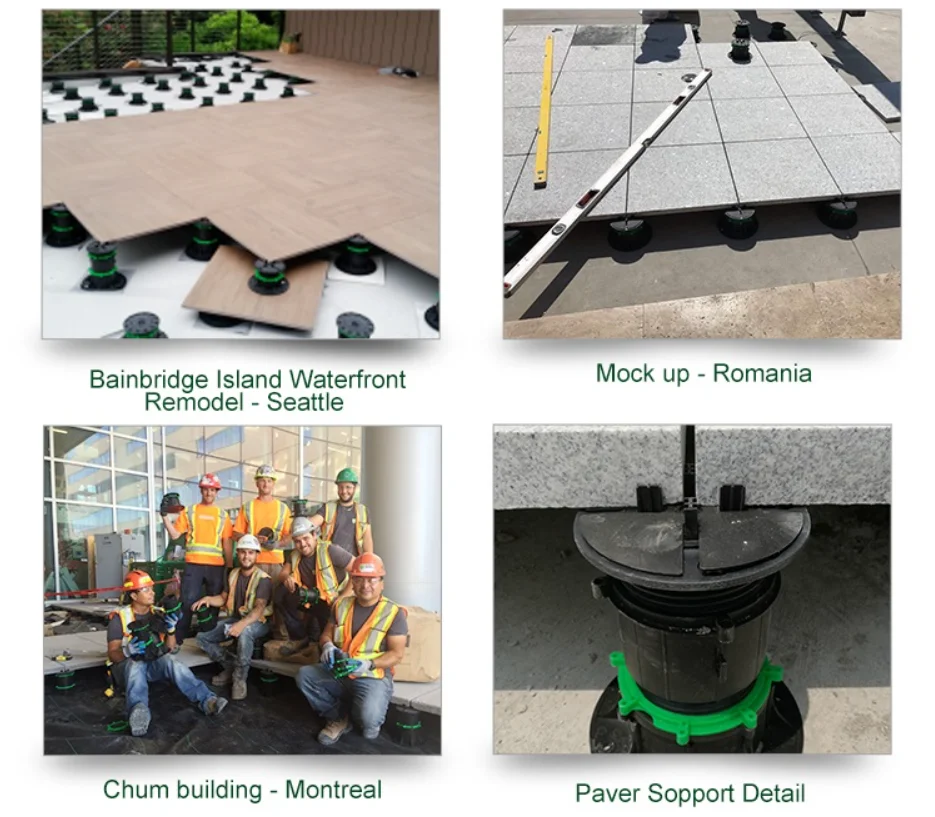 Pedestal Roof Floor Mounted Paving Pod Adjustable Raised Floor Base ...
