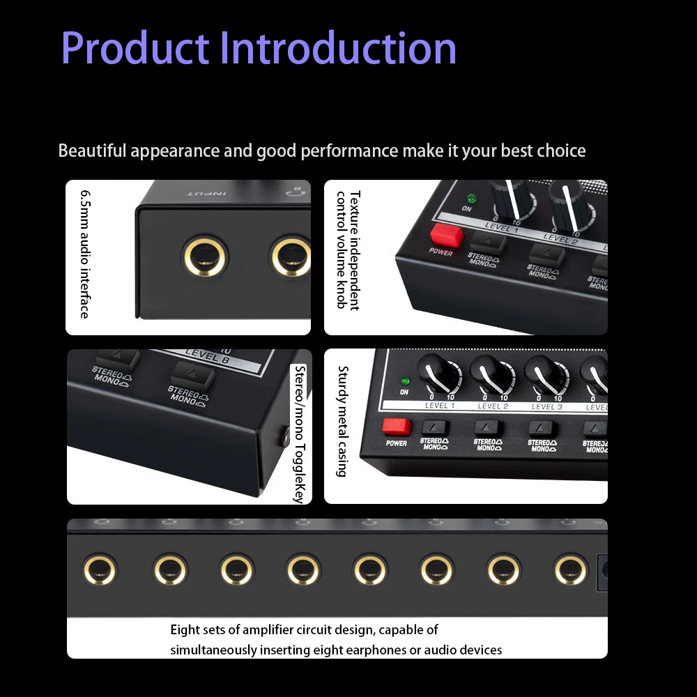 8 Channel Headphone Amplifier - Economic Version