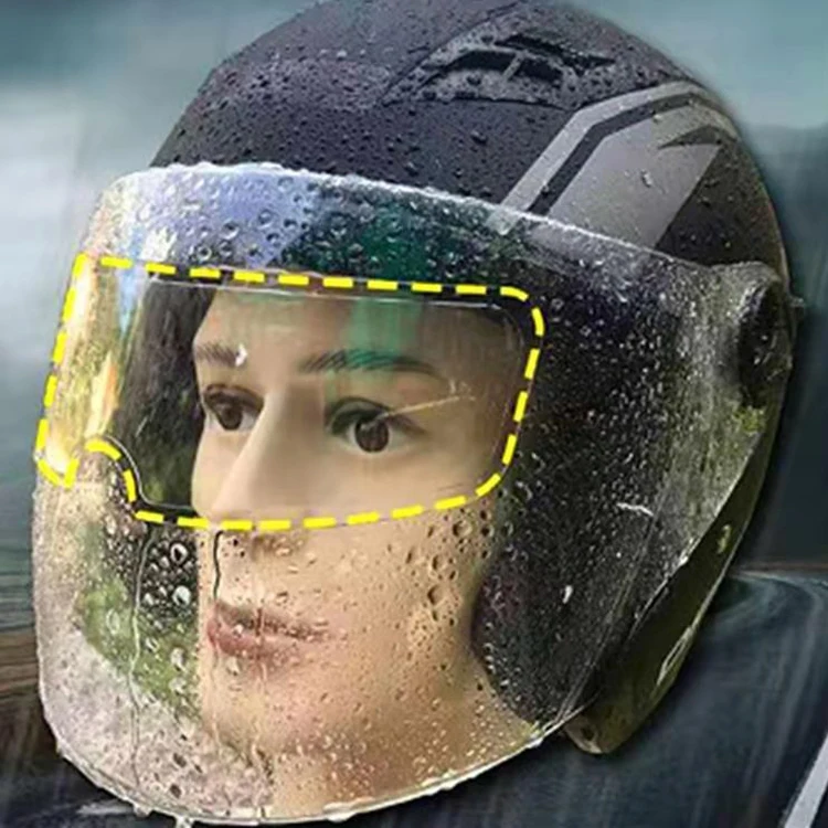 Anti-fog & Rain Film for Motorcycle Helmets - High Transparency