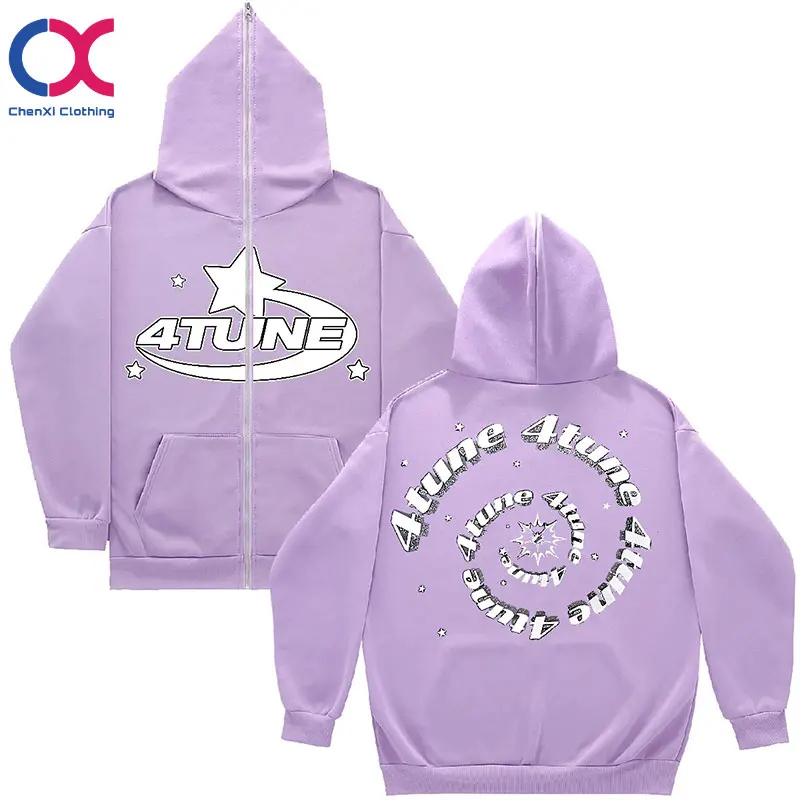 100% Cotton Graphic 3d Printed Oversized Full Face Zipup Hoodie Custom ...