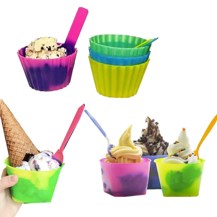 2022 Factory Hot Selling Plastic Color Changing Ice Cream Bowl Ice ...