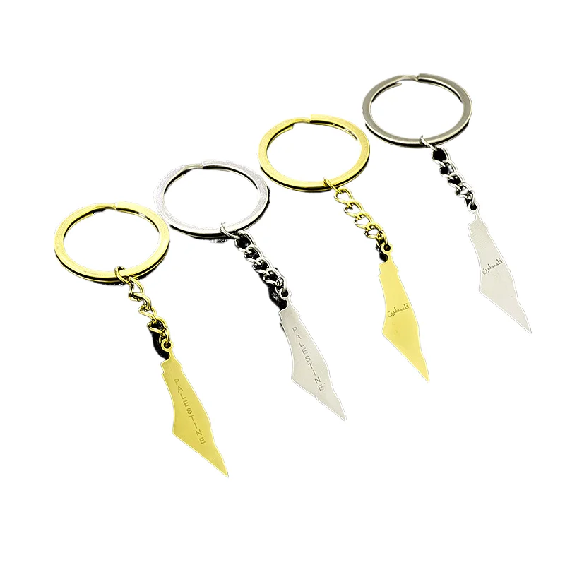 2406 Yutin Map Of Israel And Palestine Pendant Keychain Ethnic Style ...