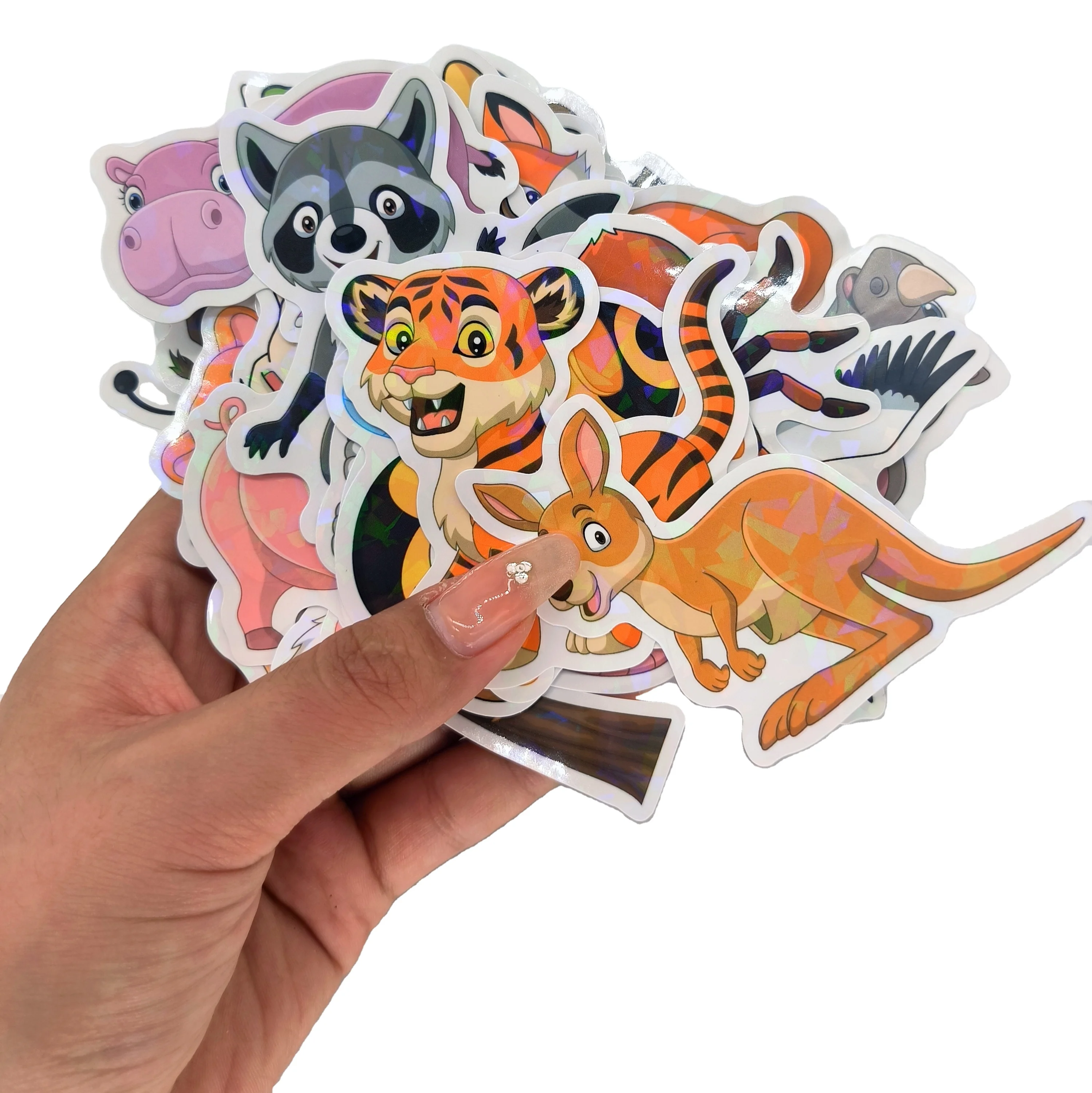Custom Die Cut Vinyl Animal Stickers Sheets Printing Packaging Label ...