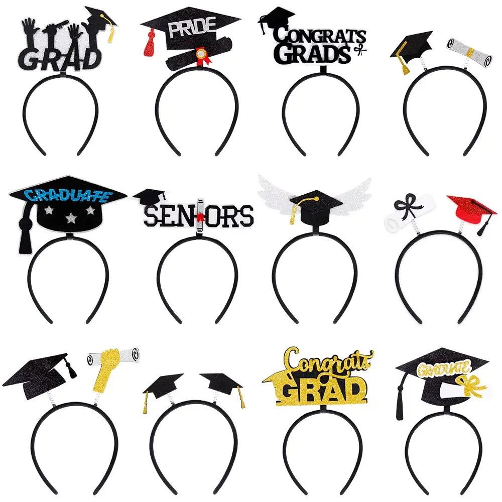 Graduation 2024 Paper Mortarboard Hat for Party Decorations