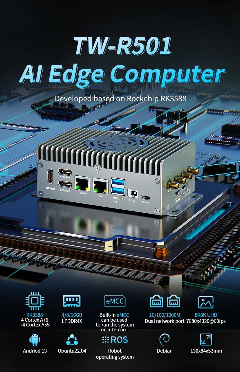 RK3588 AI Edge Computing Box for Industrial Camera & Raspberry Pi AI ...