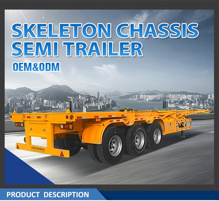 Shipping Container Goose Neck Expandable Skeletal Skeleton Semi Trailer ...
