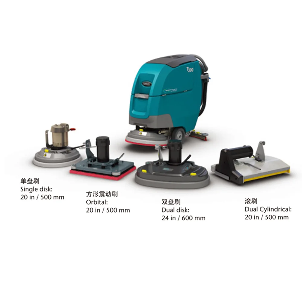 Tennant T300 Battery Powered Electric Walk-Behind Auto Floor Scrubbers ...
