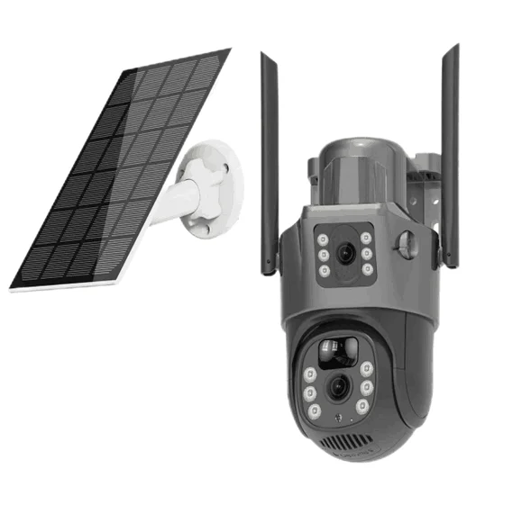 4G Dual Lens Ptz Dual Screen Pir Human Tracking IP Security Wireless ...