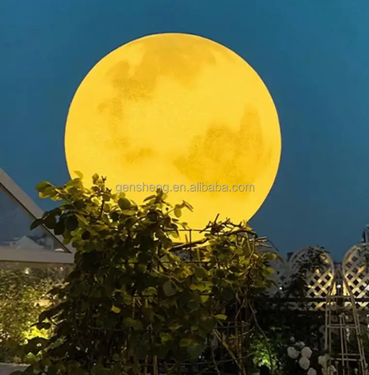 30cm Moon Chandelier - Modern Resin Round Light Fixture