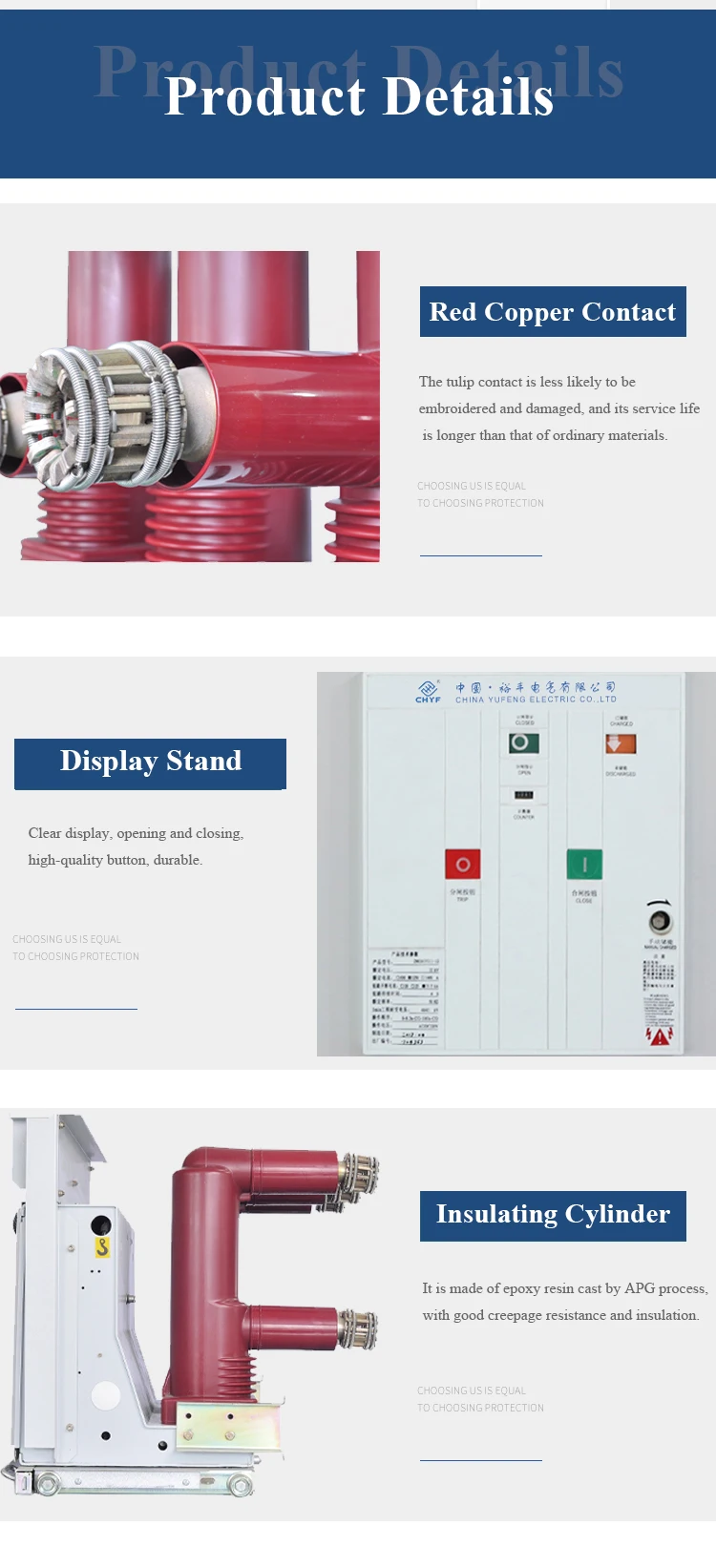 Yufeng VS1 12KV 11kv High Voltage Handcart Withdrawable Type Vacuum ...