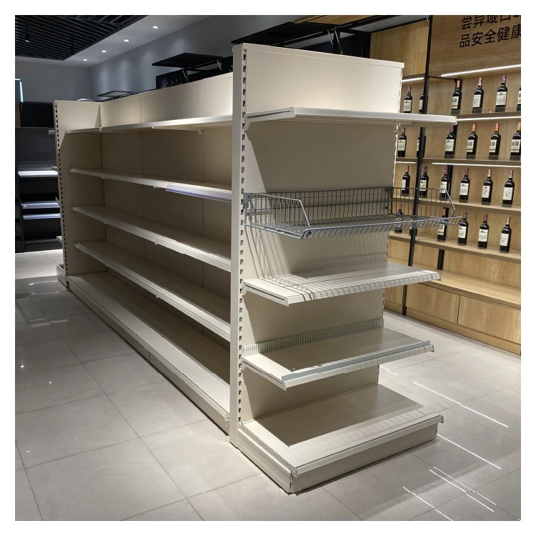 Heavy Duty Supermarket Metallic Shelves /gondola Shelving Oem /store ...