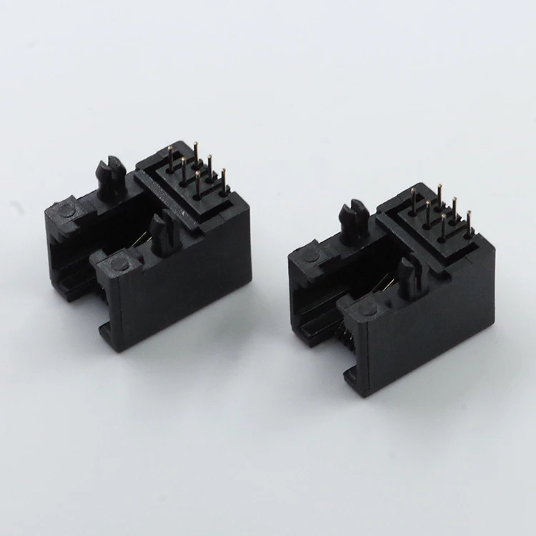 Rj11 Right-angle Modular Jack Low Profile 6p6c Female Rj11 Connector ...