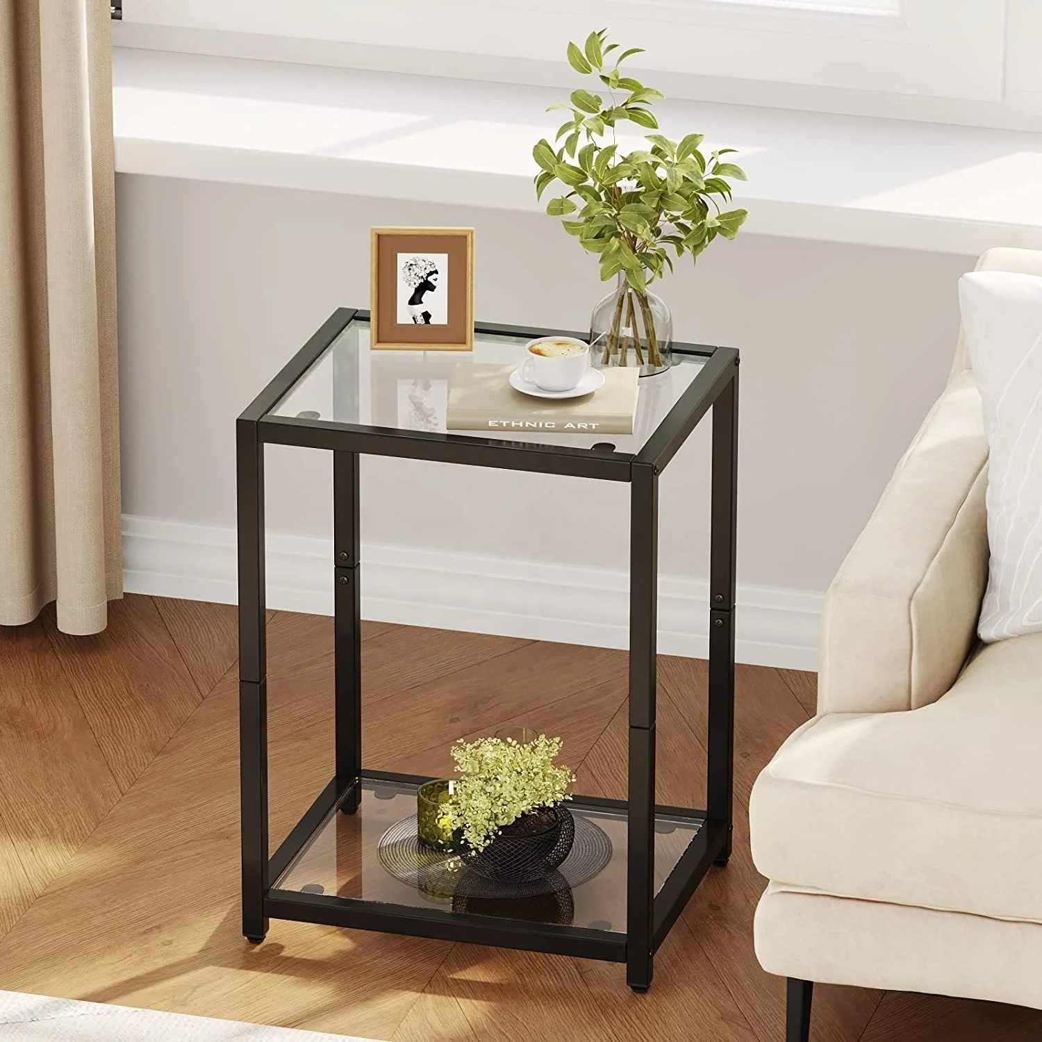 Custom Modern Glass Bedside Table Side side Table Luxury Coffee Table ...