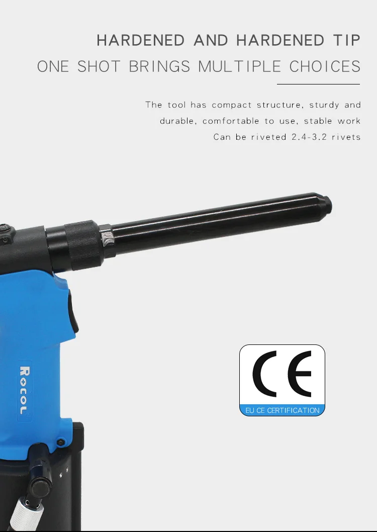 New Extra-Long Pneumatic Rivet Gun 2.4-4.0mm Convenient Self Suction ...