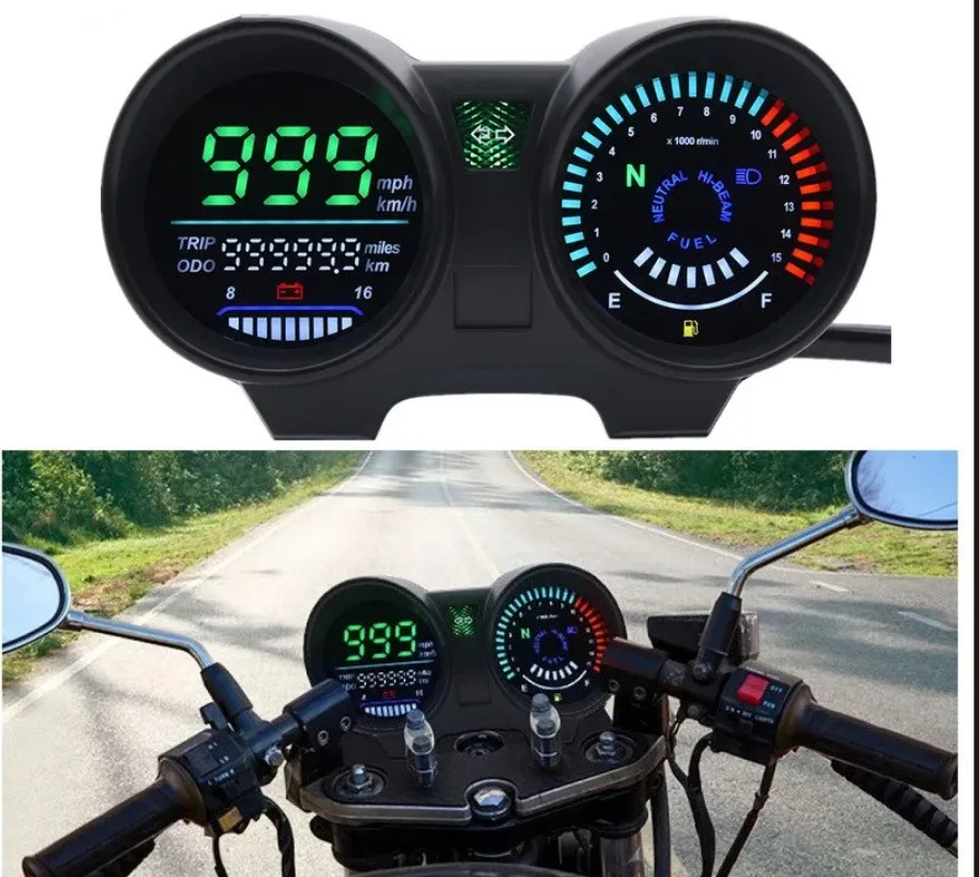 Motorcycle Speedometer - High Quality LED Digital Meter