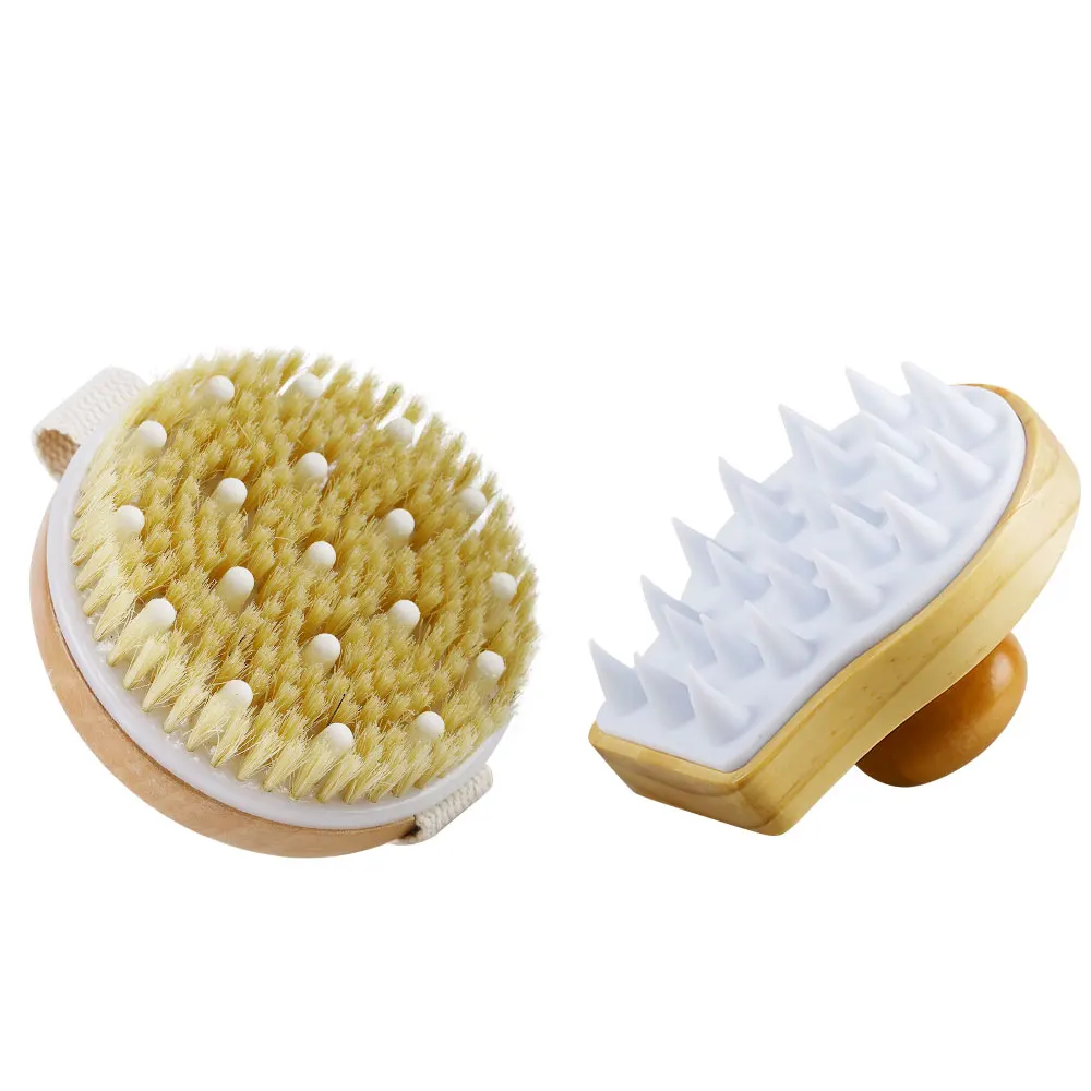 Wooden Scalp Massager Shampoo Self Cleaning Hair Brush For Women Massage Hair Scalp Comb Brush