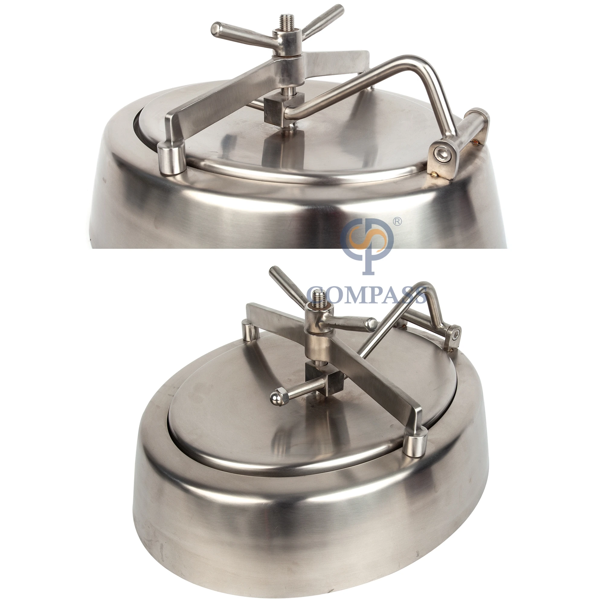 Hygienic Stainless Steel Manhole Tanks with Inward Manway