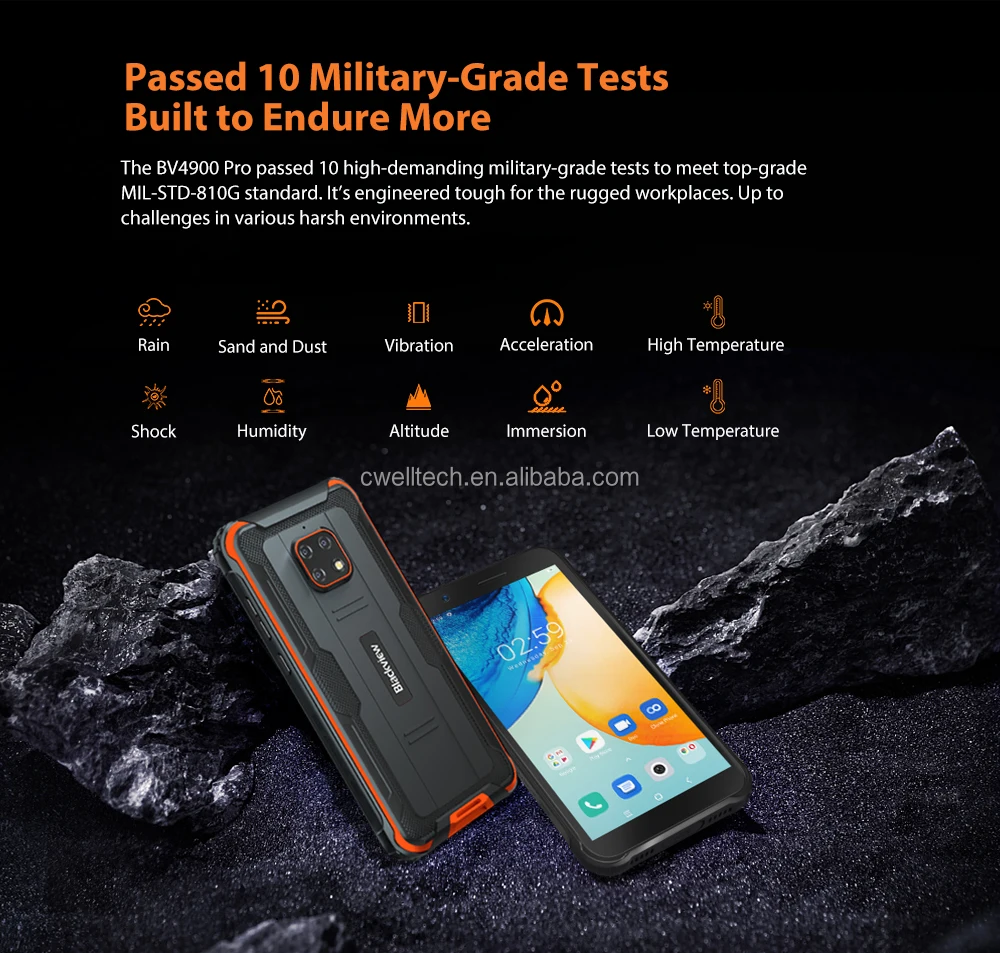 Blackview Bv4900 Pro Waterproof Rugged Smartphone 5.7 Inch Android ...