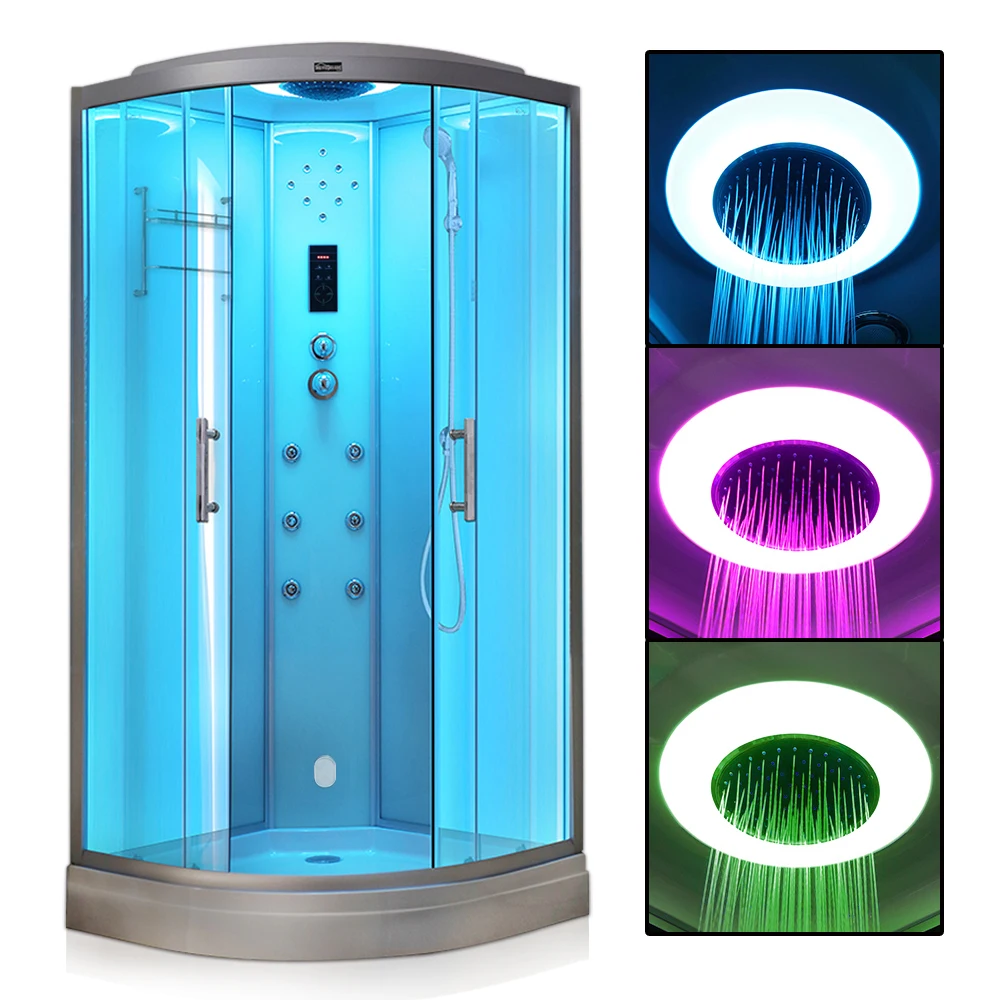 Bath Room Shower Pod Luxury Black Standing Shower Cabin Massage ...