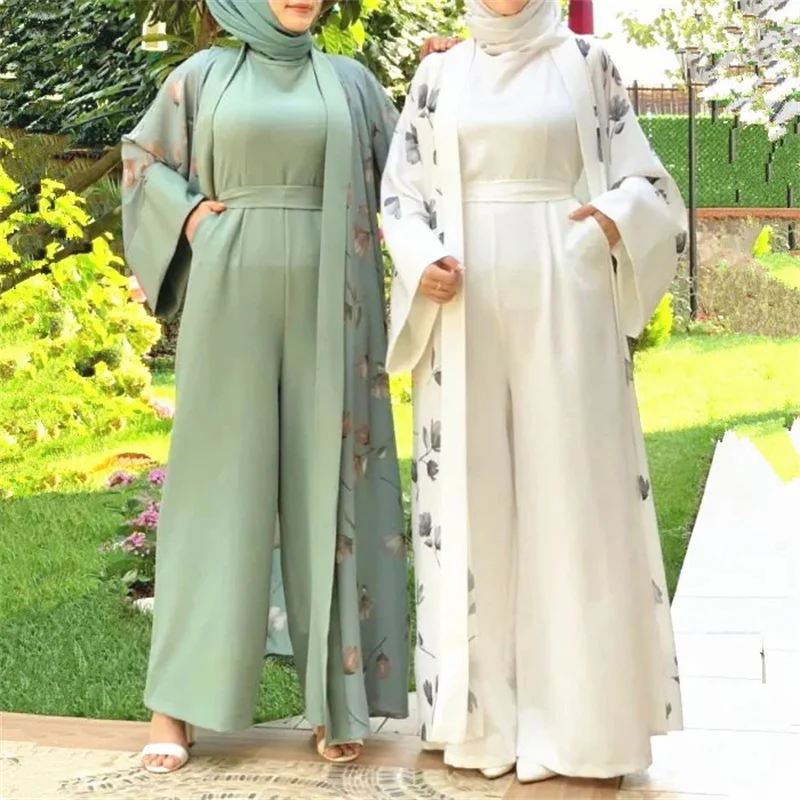 Custom Islamic Clothing Two Piece Pants Set Wholesale Femme Musulmane ...