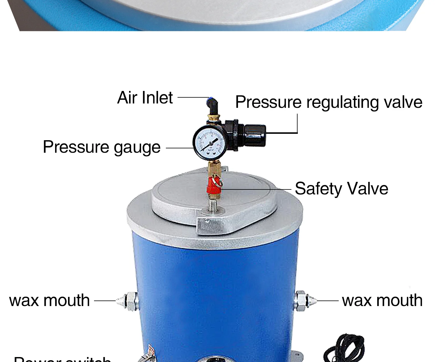 Wax Injector 2.5L Machine 500W Wax Casting Machine with Double Nozzle ...