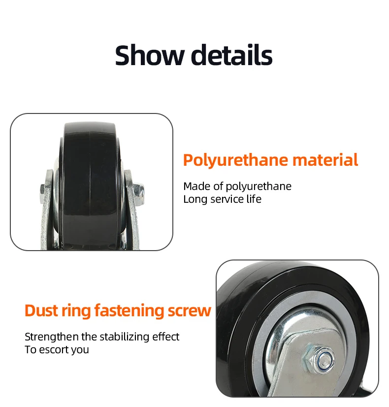 Heavy-duty 4-inch Universal Trolley Directional Caster Universal Caster ...