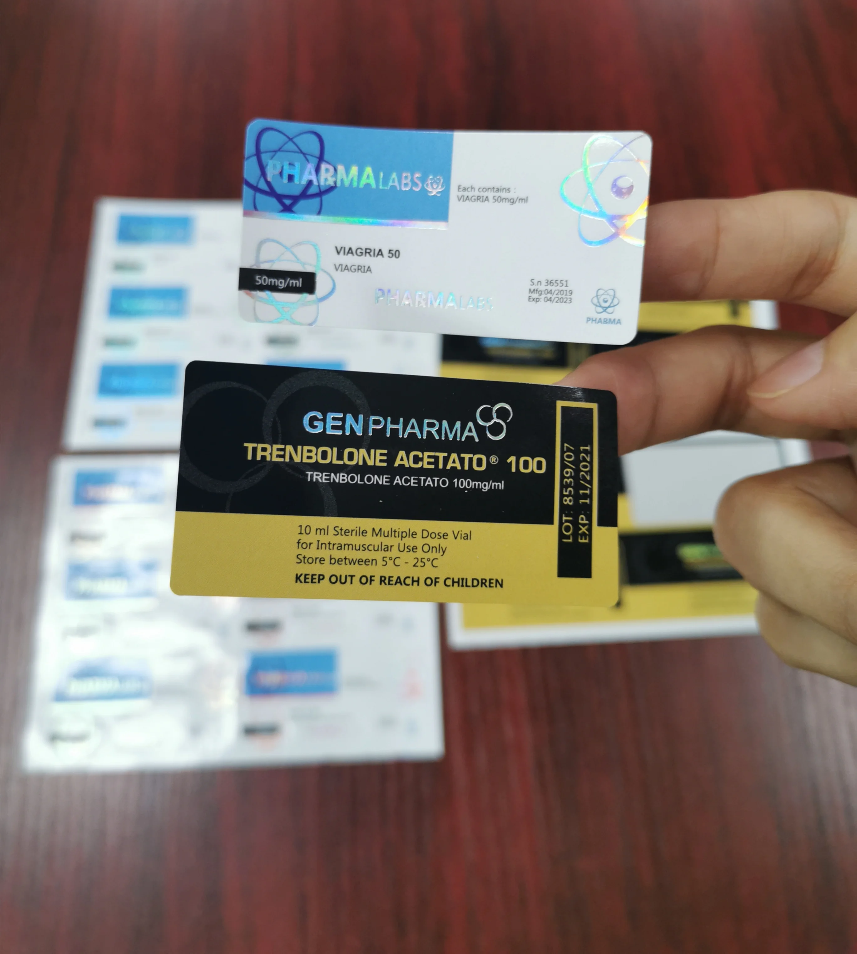 Pharma Labs 100mg Steroid Labels And Box/ 10ml Vial Steroid Sticker ...