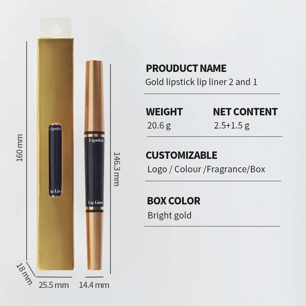 Wholesale Luxury Custom-lipstick-tubes Velvet Matte Bullet Lipstick 2 ...