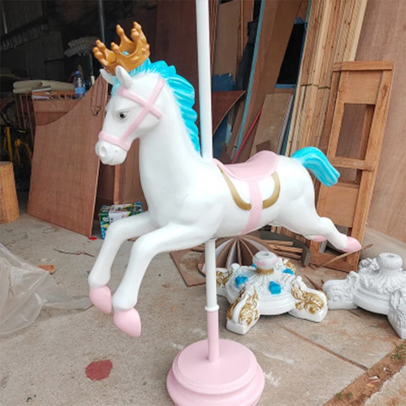 Customizable Resin Fiberglass Large Carousel Horse Statue for Indoor ...