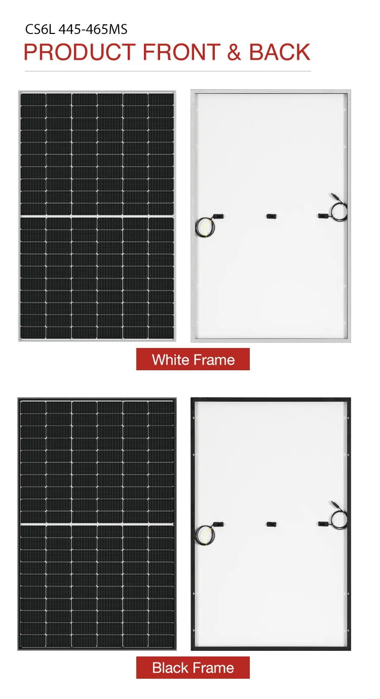 Canadian Solar Mono Half Cell Pv Solar Power Panel 450w 455w 460w 465w ...