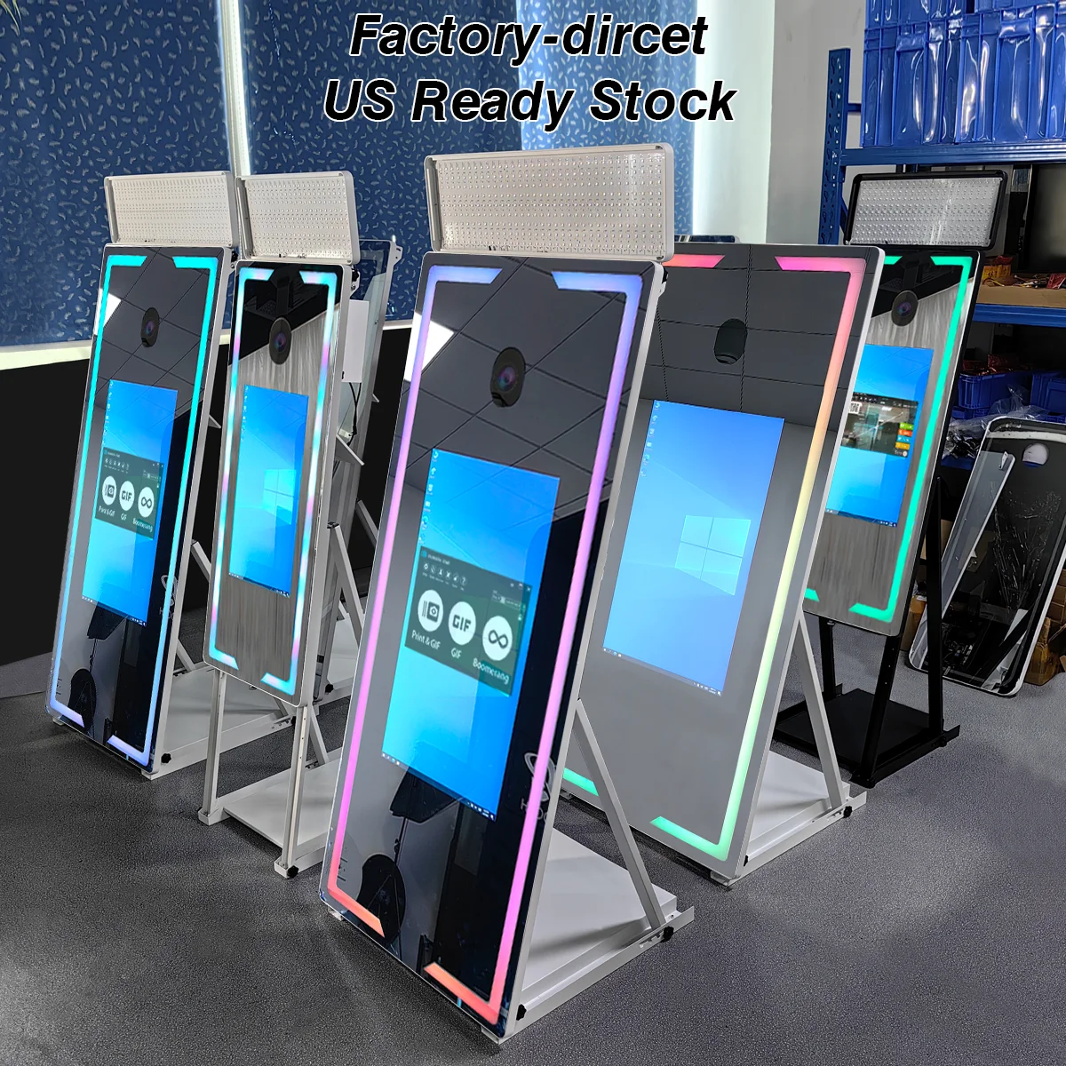 Magic Mirror Pro-Slim Photobooth - 65" with Camera & Printer