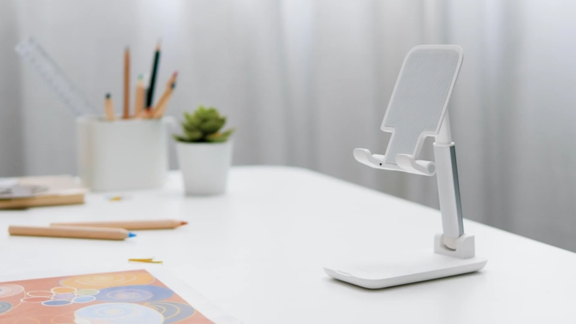 Ugreen White Phone Stand Fully Foldable And Portable Abs Material Mini ...