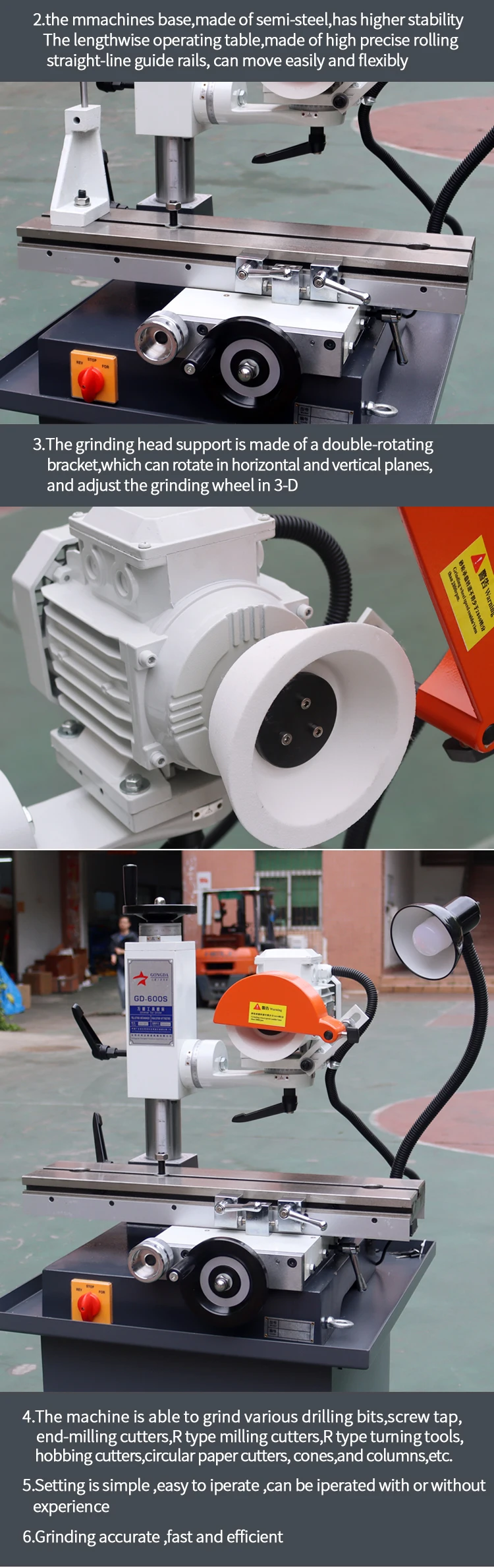 Universal Tool Grinder Machine GD-600S for Sharp Tools