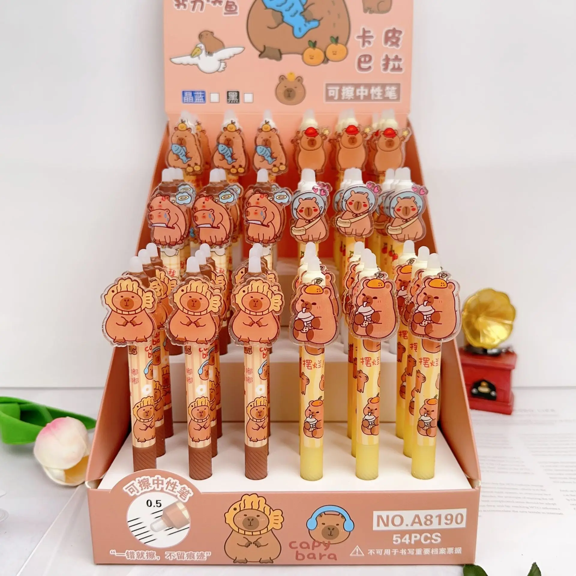 Cute Cartoon Capybara Erasable Pen for Kids & Students