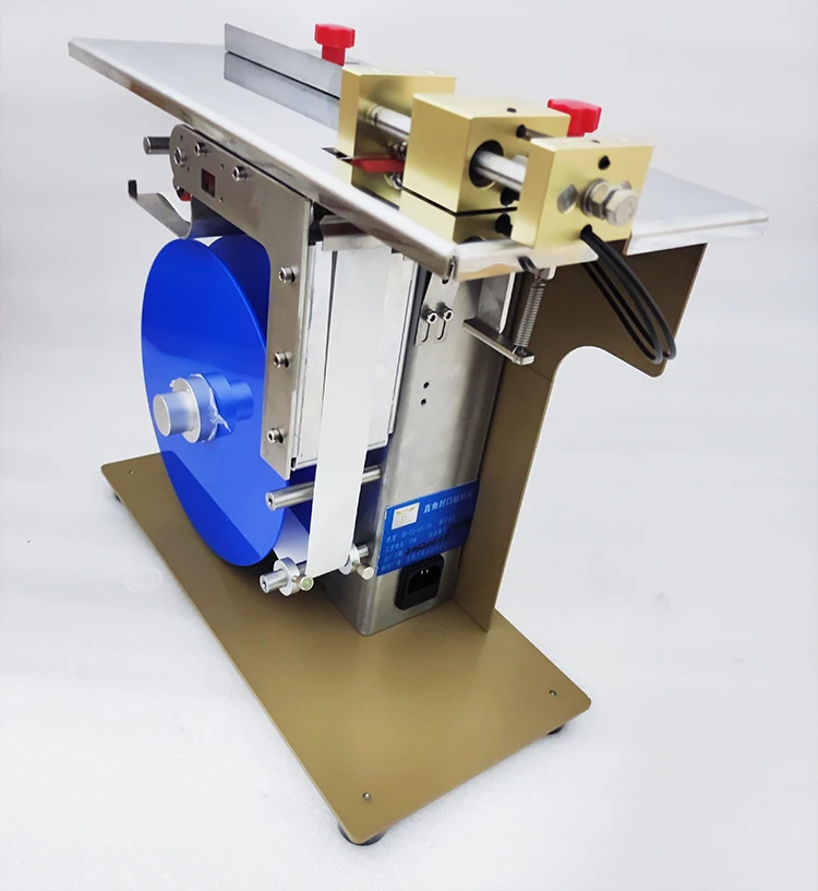Small Semi-automatic Labeling Machine Label Stripper Right Angle ...