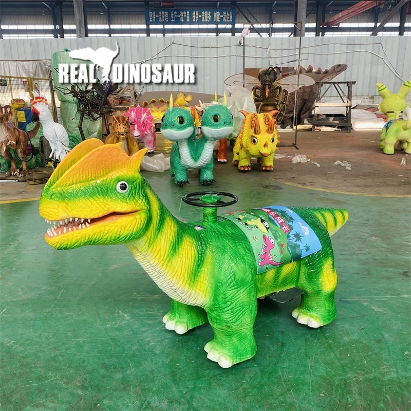 Animatronic Dilophosaurus Realistic Mechanical Dinosaur Rides For Kids ...
