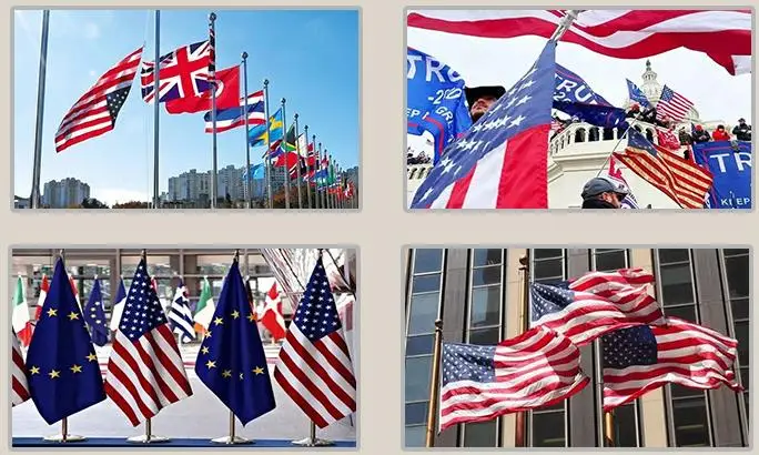 Custom Mini Car Flags - Double Printed Logo & Fringed Silk
