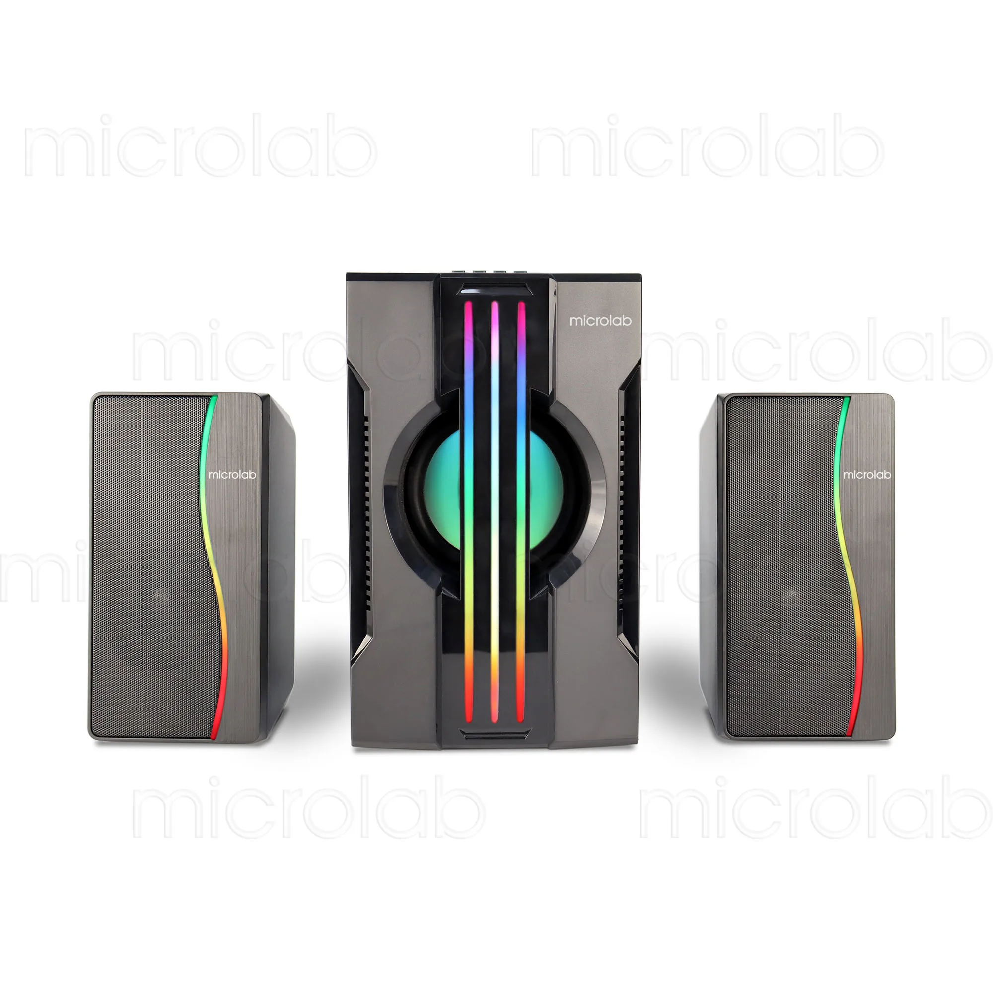 Microlab Stereo Gaming Blue Tooth Speaker G200bt With Rgb Led Lights ...