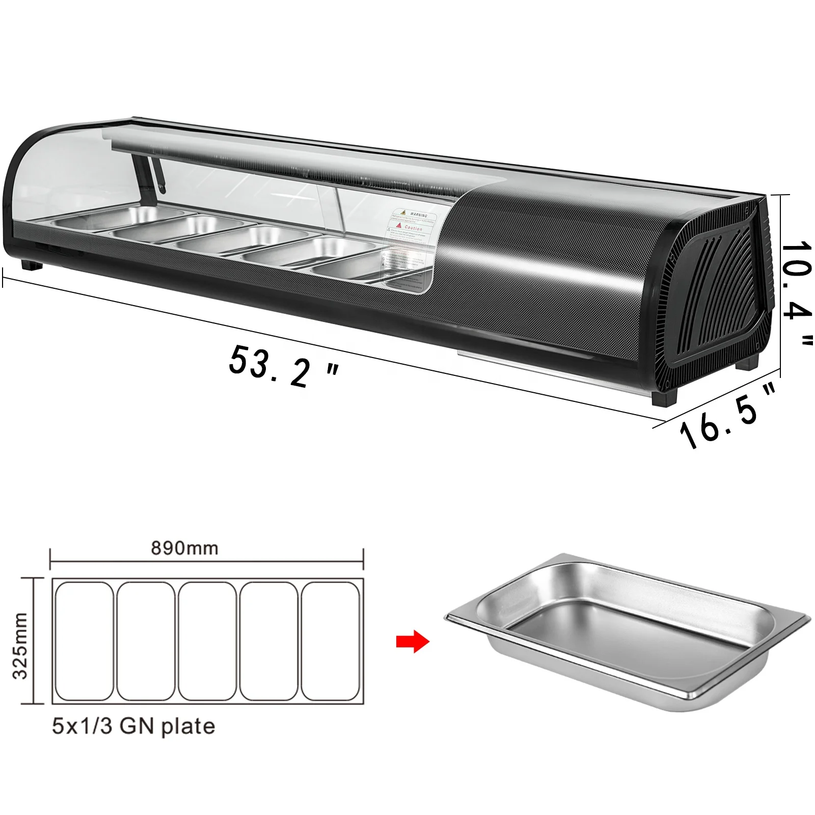 Supertise Sushi Showcase - Efficient Display & Chilling