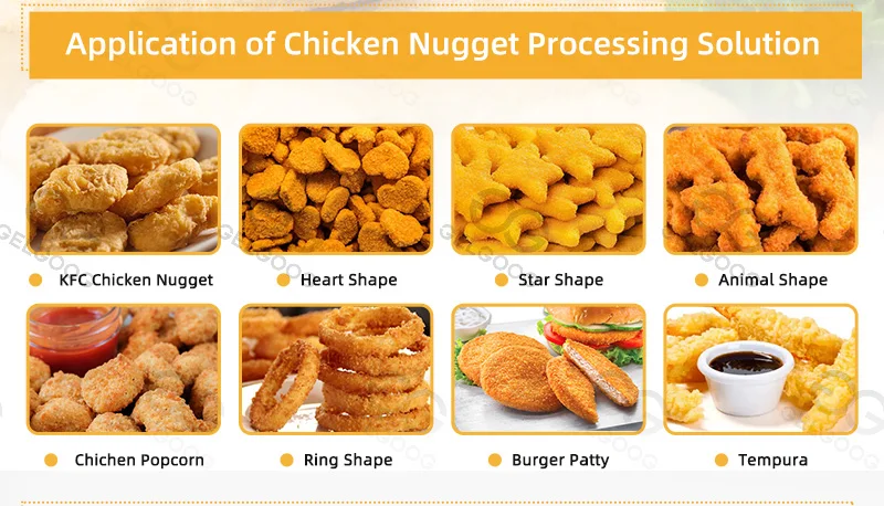 Full Automatic Chicken Nuggets Press Machine - High Efficiency